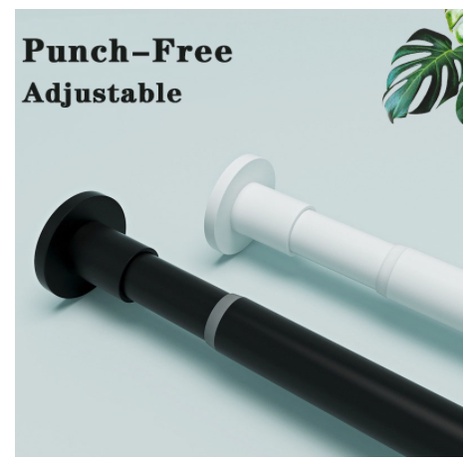 25mm Telescopic Rod Strong Bearing Retractable Clothes Rod Punch-Free ...