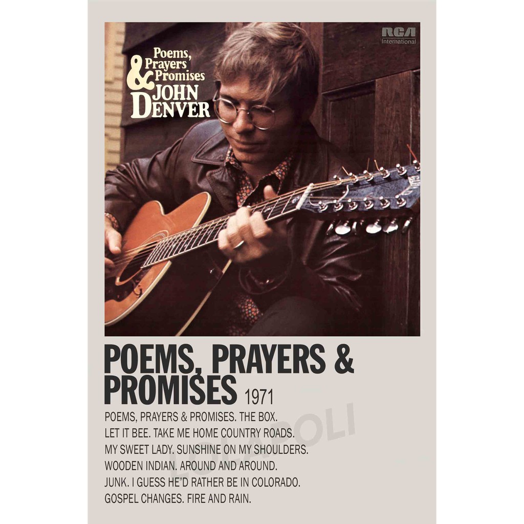 Poster Cover Album Poems, Posters & Promises - John Denver | Shopee ...