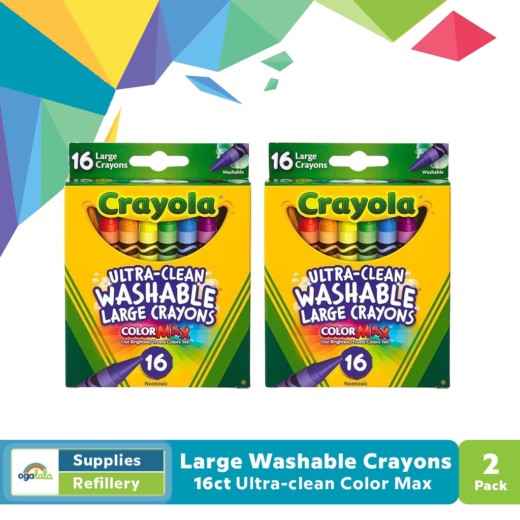 Crayola 16 ct. Large Washable Crayons (Pack of 2) | Shopee Philippines