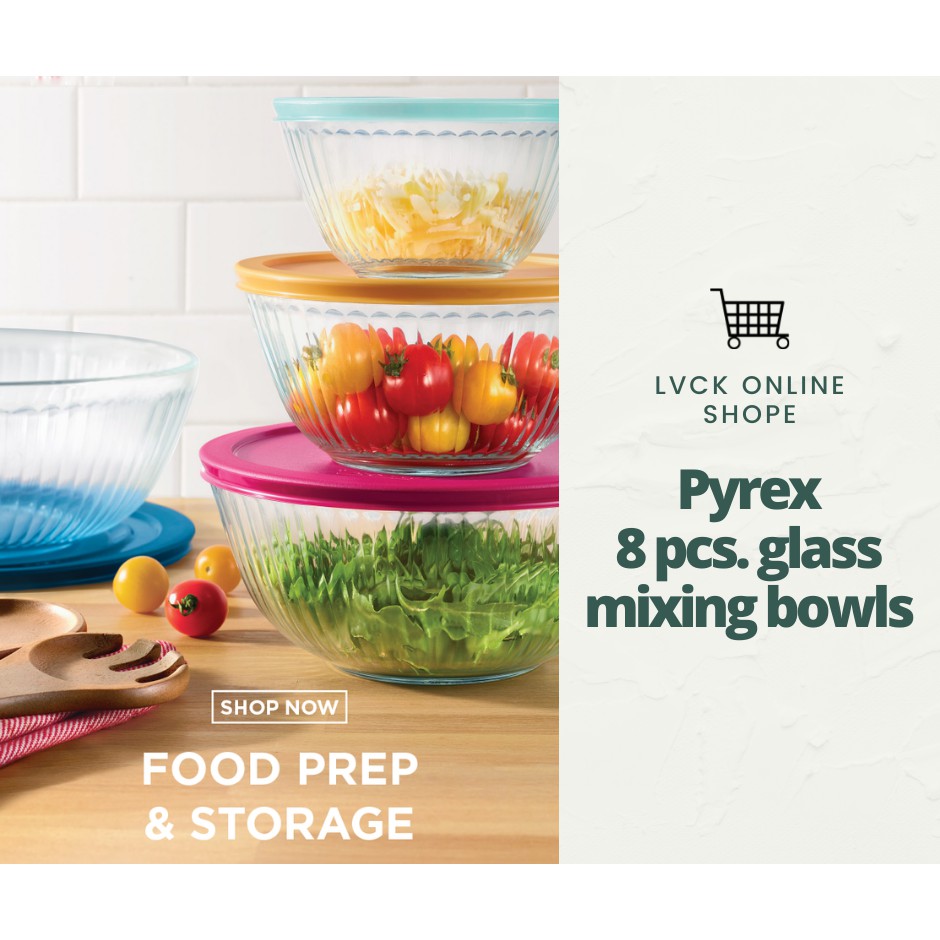 Pyrex Round Glass Mixing Bowl | Shopee Philippines