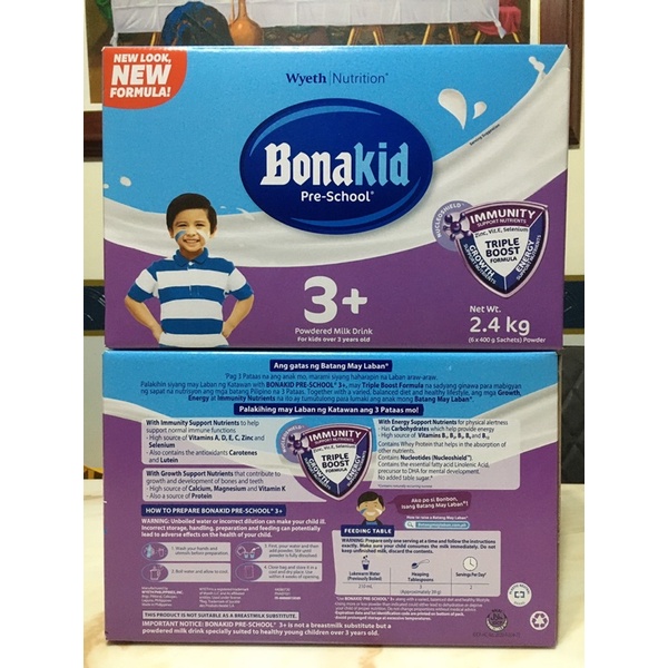 Lowest Price‼️ Bonakid Pre-school 3+ 1.2Kg, 1.6Kg OR 2.4Kg - New Look, New Formula! | Shopee ...