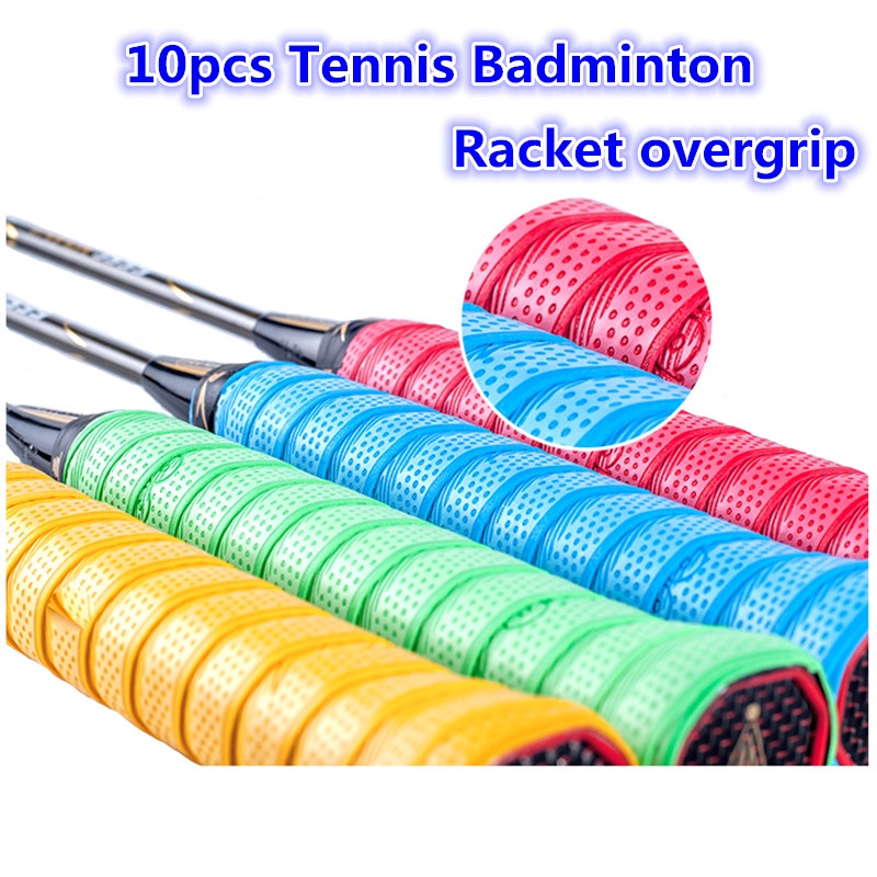 10pcs Dry Feel Tennis Racket Grip Tape Pressure Point Badminton ...