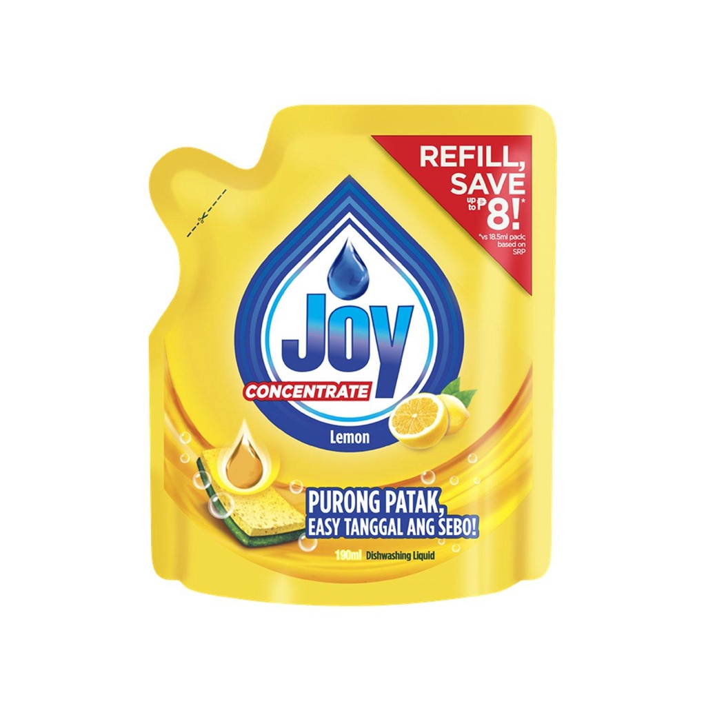 Joy Lemon Dishwashing Liquid 175 ml Refill | Shopee Philippines