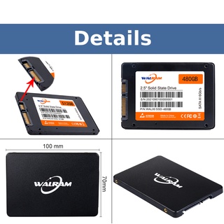 Walram 1TB Solid State Drive Slot SATA3 256GB 480GB 512GB HDD 2.5" Hard ...