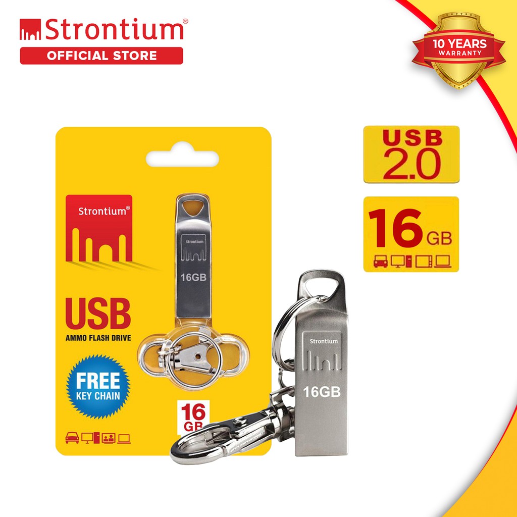 Strontium Ammo SR16GSLAMMO 16GB USB Pen Drive (Silver) | Shopee Philippines