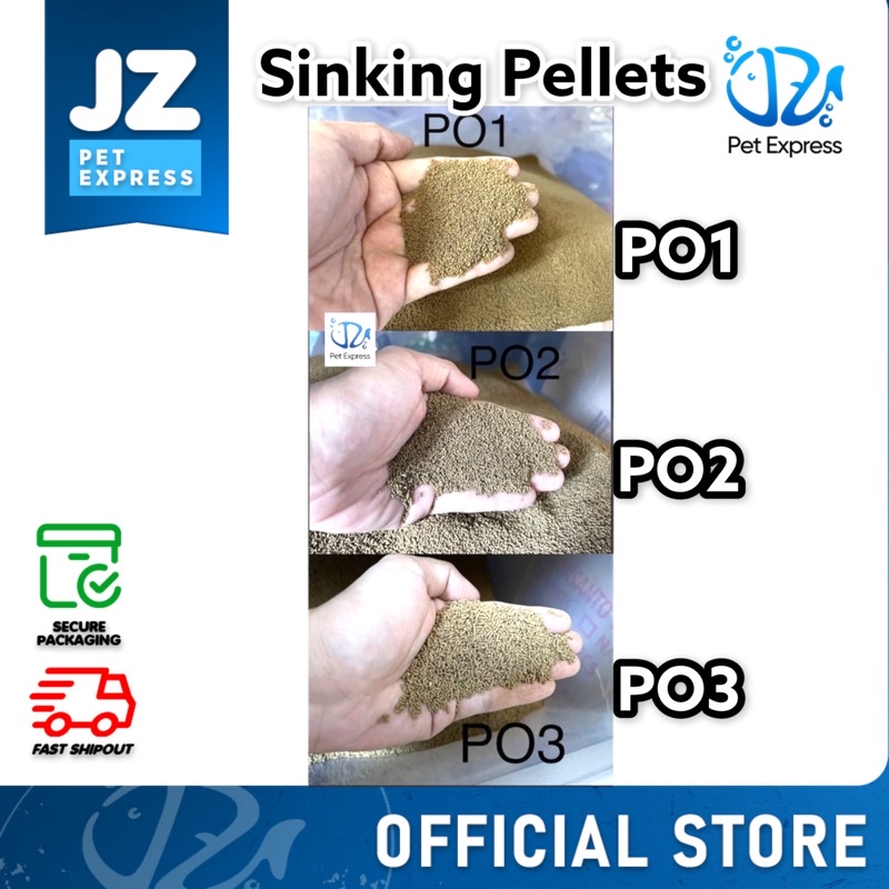 PO1 PO2 PO3 High Protein sinking pellet fish food Vannamei TATEH | Shopee Philippines