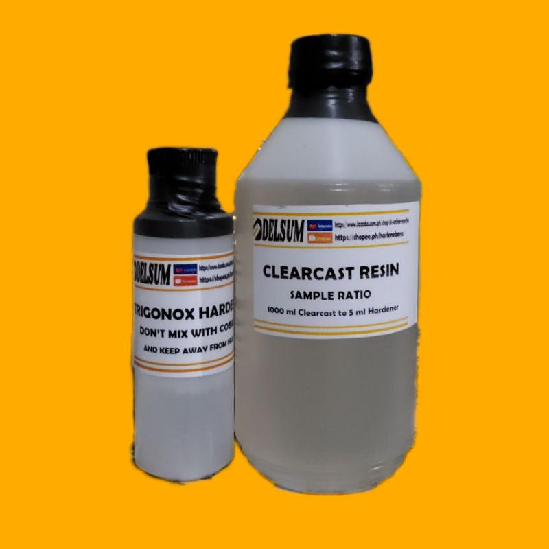 Clearcast Polyester Resin 500ml with free hardener 30cc | Shopee ...