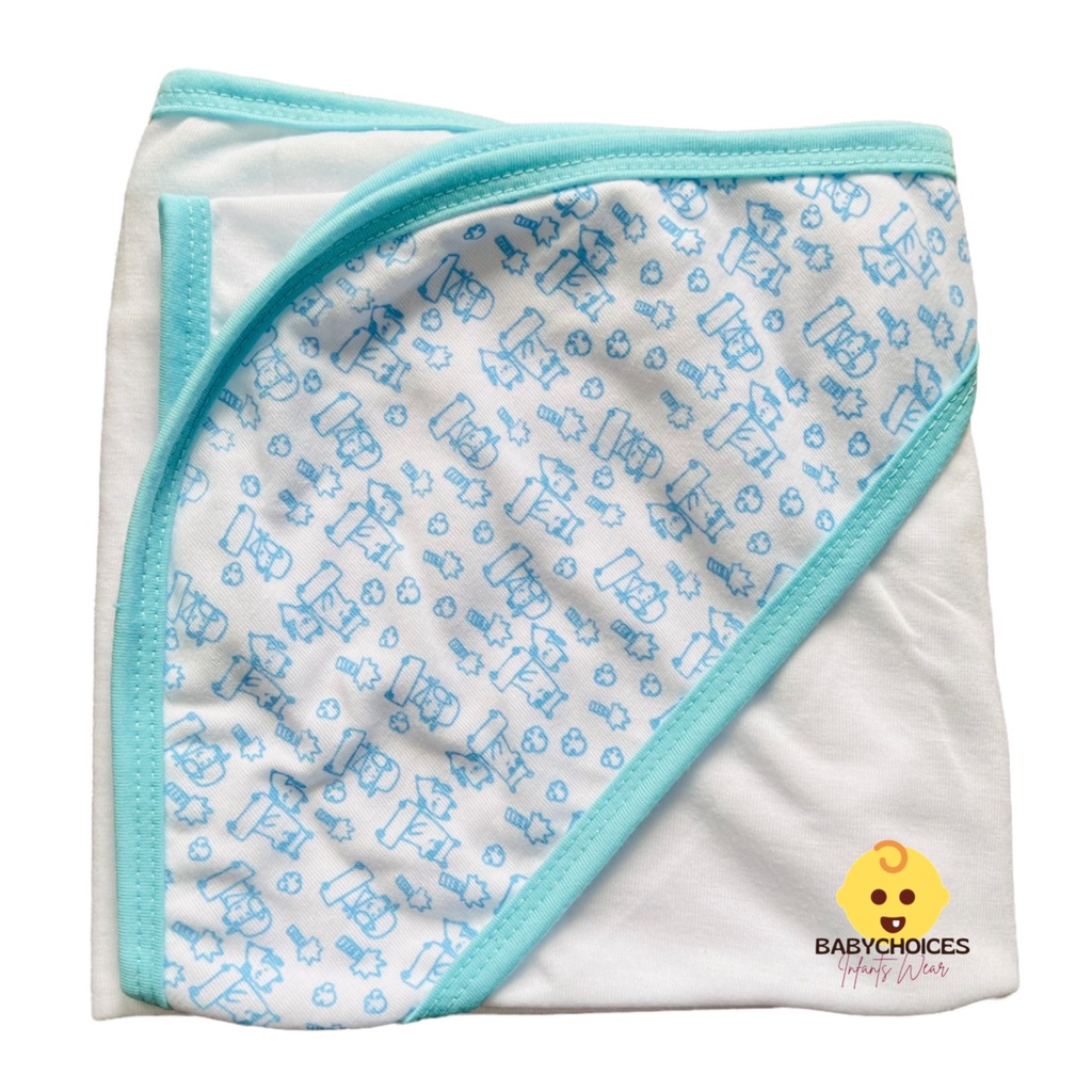 Receiving Hooded Printed Blanket For Newborn Baby | Wrap or Swaddle ...
