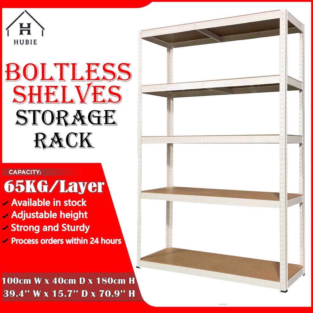 【180*100CM】 Boltless Rack Steel Shelves 5/4 Layers Adjustable Rack ...