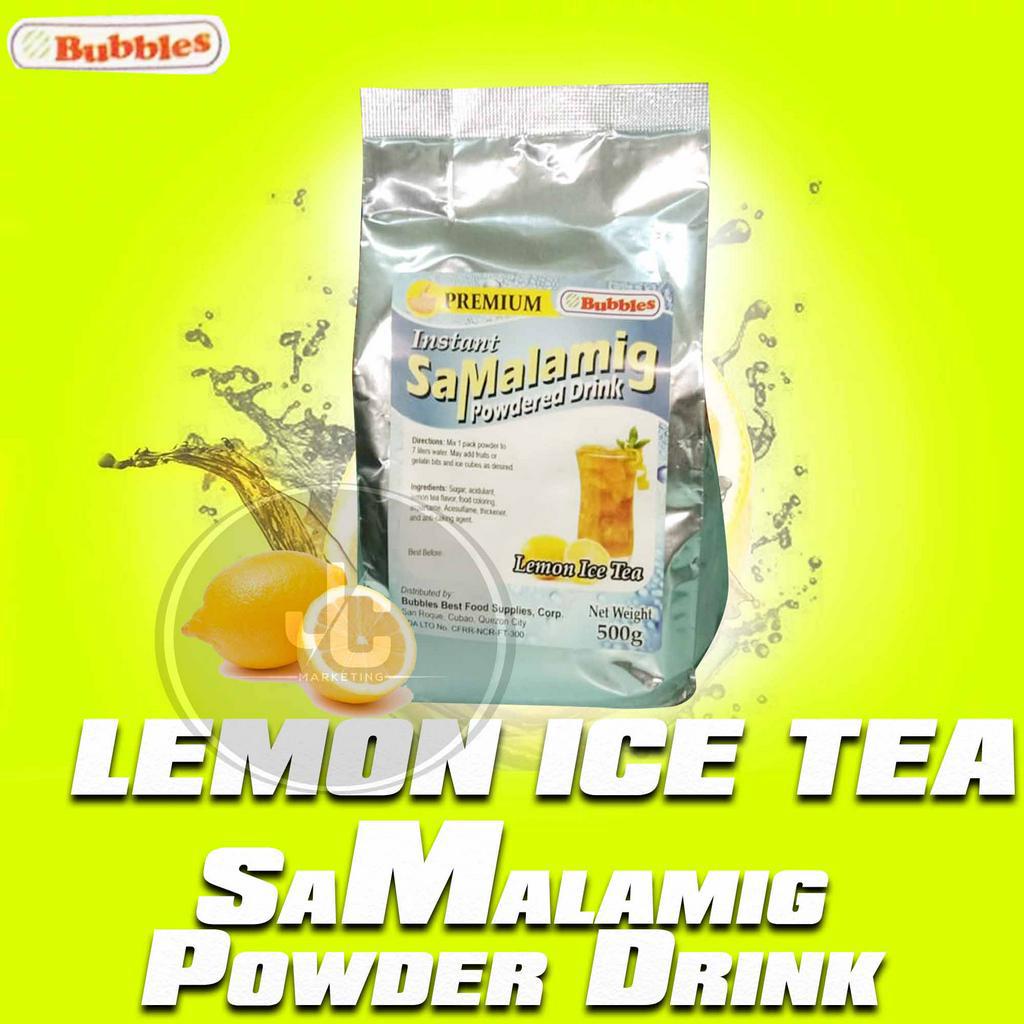 Bubbles Lemon Ice Tea Samalamig Powder Drinks Instant 500g | Bubbles ...