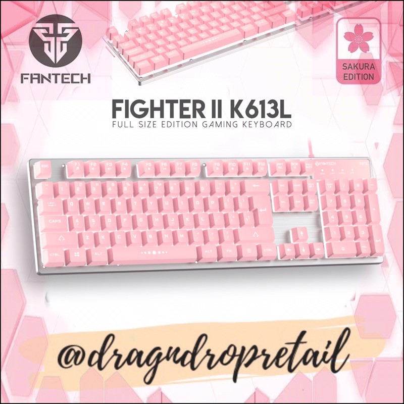 FANTECH K613L FIGHTER II SAKURA Edition Backlit Floating-keys ...