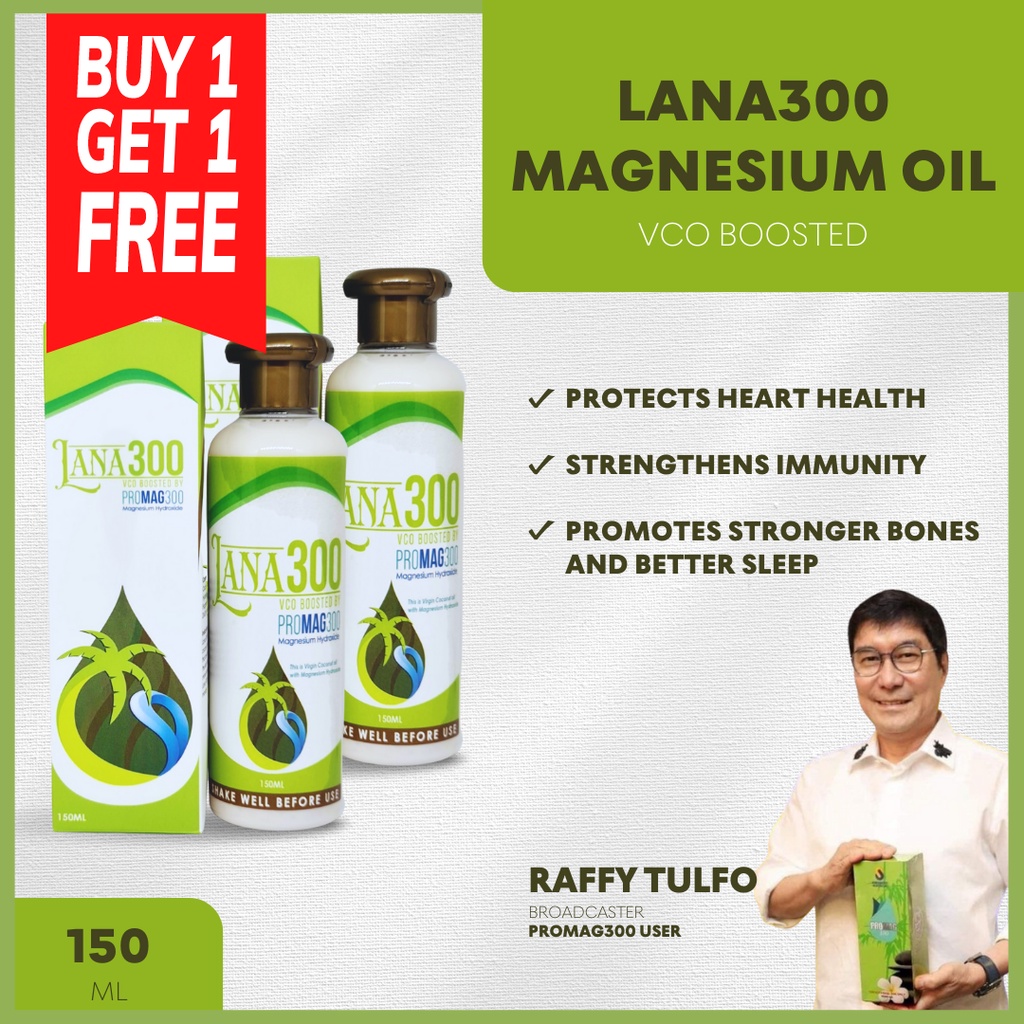BUY 1 TAKE 1 Original Lana300 Magnesium Oil 150ml VCO Boosted | Shopee ...