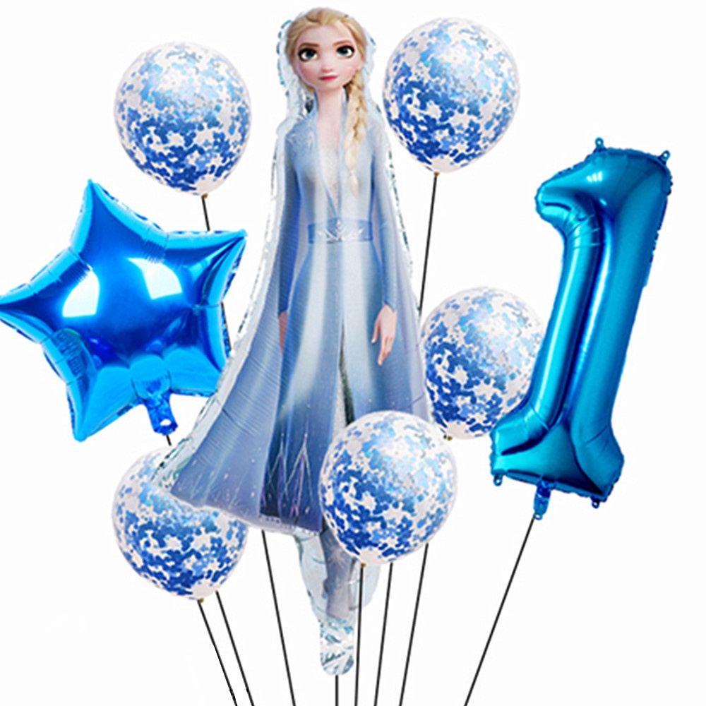 Elsa Olaf Disney Frozen princess helium balloons 32inch number Baby ...