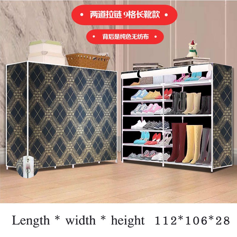 Multi-layer DIY Combination Dust-proof Cloth Shoe Cabinet Folding ...