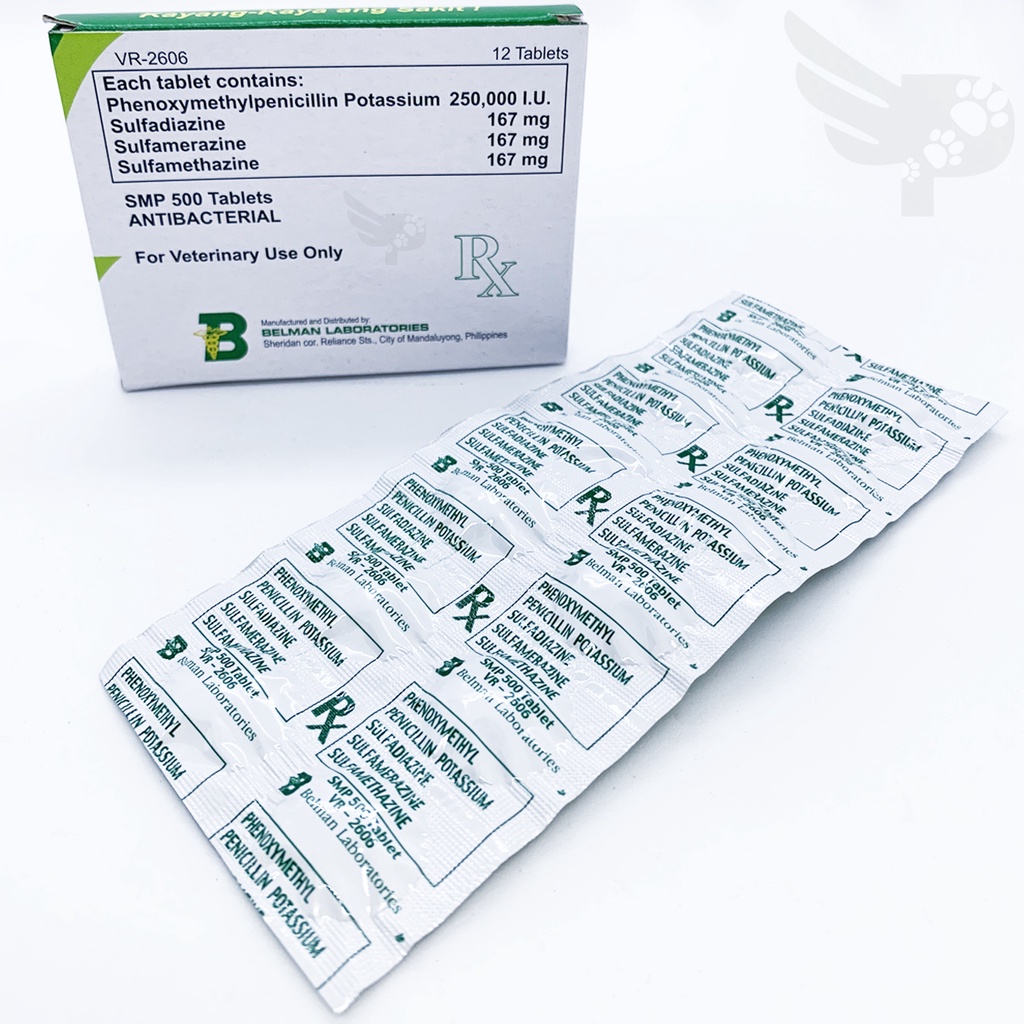SMP 500 Tablets - sold per box - 12 tablets per box - Antibacterial ...