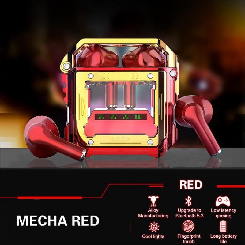 RGB TWS Wireless Bluetooth Noise Cancelling Gaming Earbuds Headphones ...