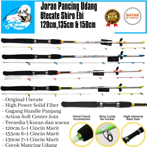 Utecatecate Shiro Ebi Strong Marit Shrimp Fishing Rod 2 Legs (120cm ...