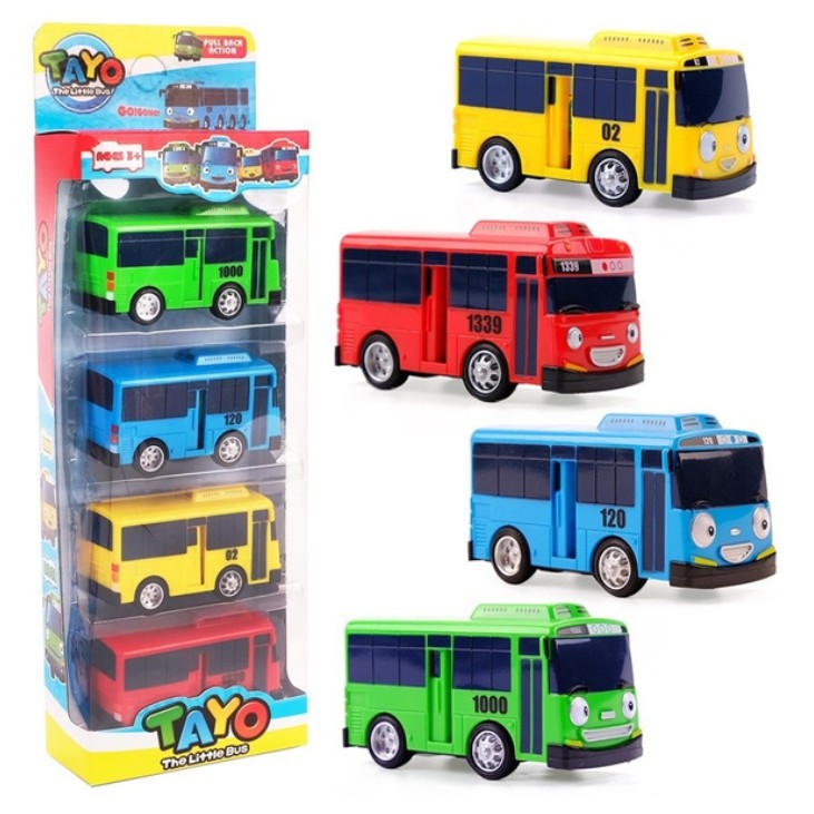 4 IN 1 Tayo Bus Cartoon Pull Back TAYO Little Bus Toy | Shopee Philippines