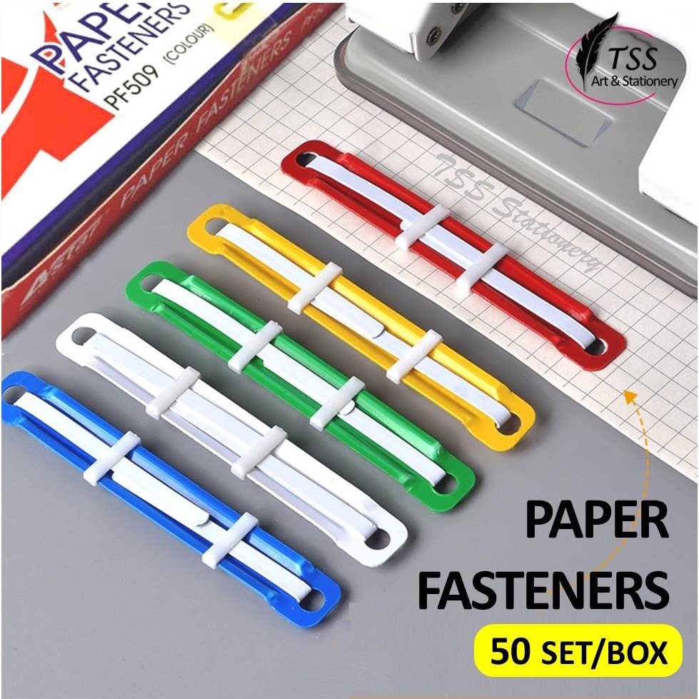 ASTAR Paper Fasteners (Colour) 50 Sets / 1Box - PF509 Hole Punch ...