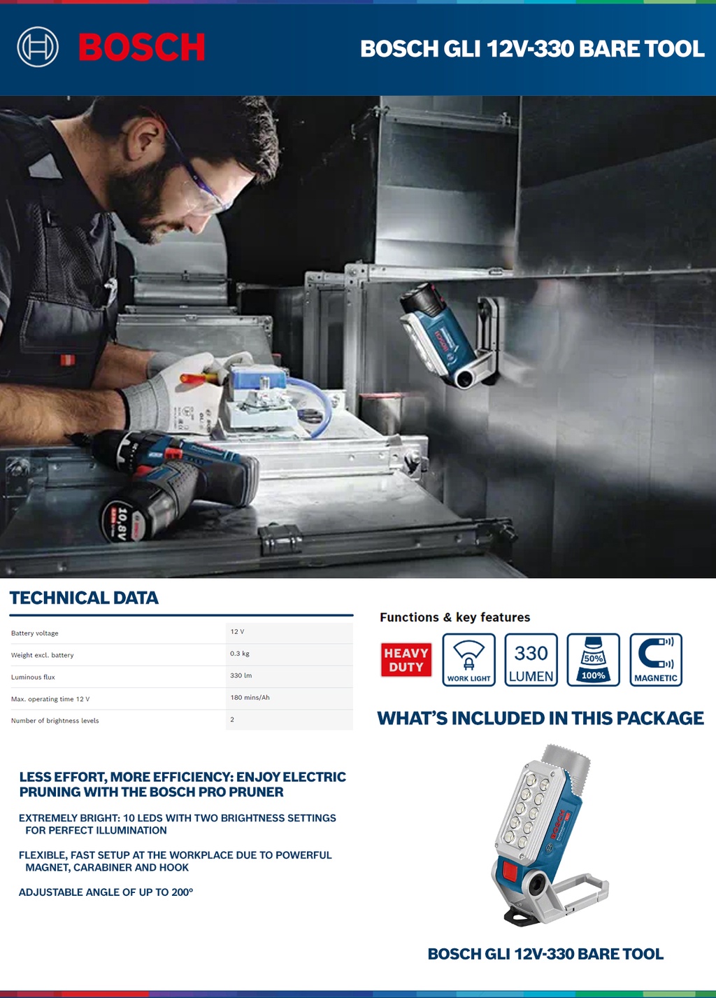 Bosch GLI 12V-330 (Bare tool) - Power Tool/Home Improvement | Shopee ...