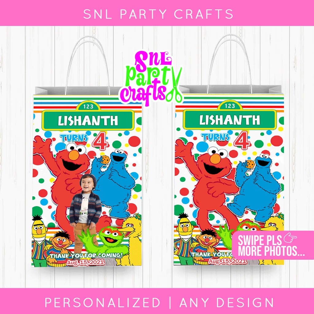 Sesame Street Loot bag Box Birthday Candy souvenir giveaways | Shopee ...