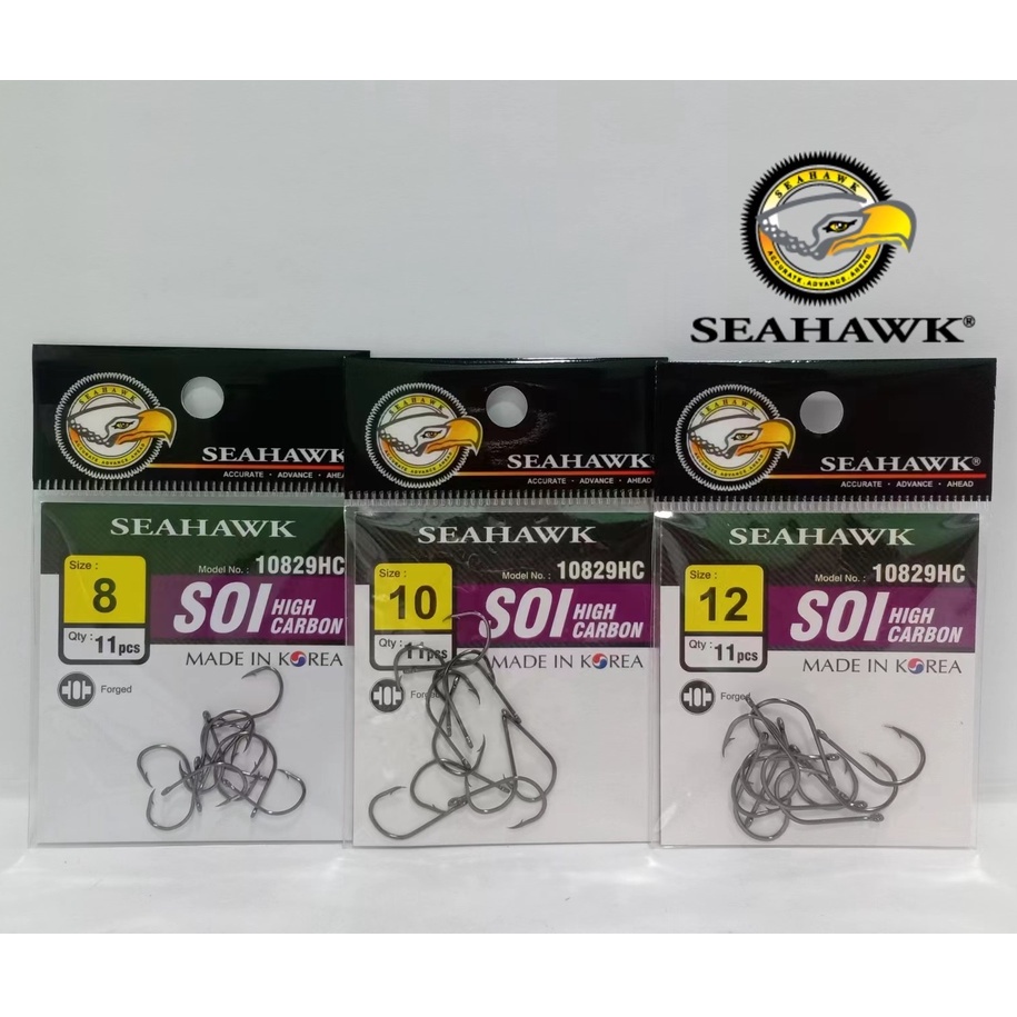 SEAHAWK SOI HIGH CARBON HOOK 10829HC (MADE IN KOREA) | Shopee Philippines