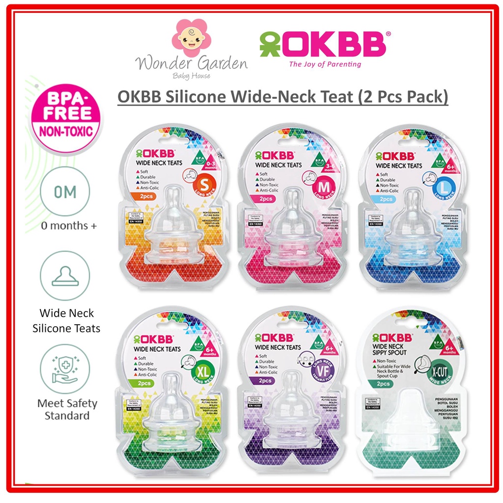 OKBB Silicone Wide Neck Teats (Puting Wide-Neck Silicone OKBB) | Shopee ...
