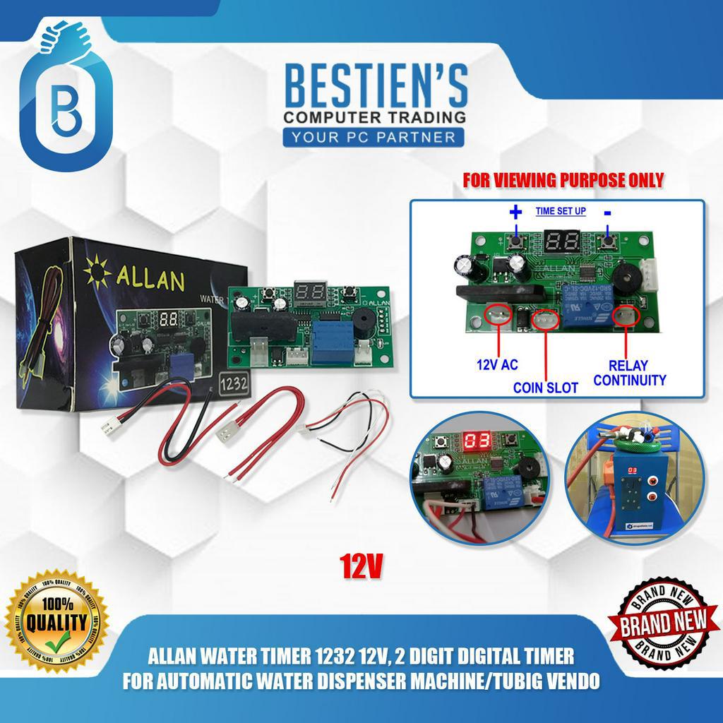 ALLAN WATER TIMER 1232 12V, 2 DIGIT DIGITAL TIMER, FOR AUTOMATIC WATER ...