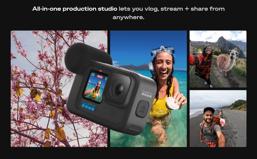 GoPro Media Mod (For HERO 13/12/10/9 Black), Directional Mic + Media ...