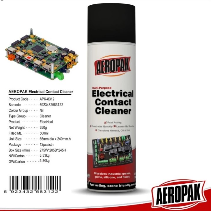 Aeropak Engine Electrical Contact Cleaner Non-Flammable | Shopee ...