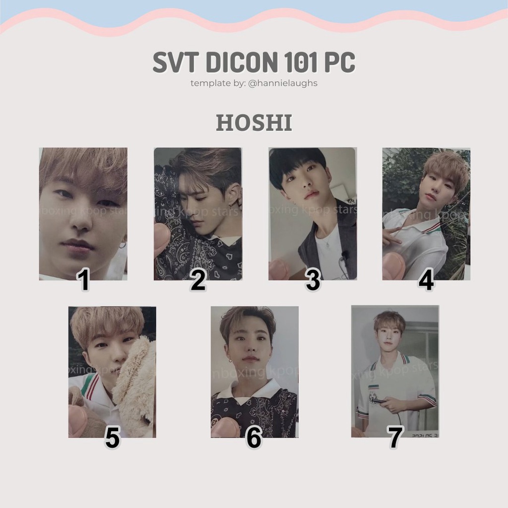 SEVENTEEN DICON 101 Photocard Custom Book Official Photocards | Shopee ...