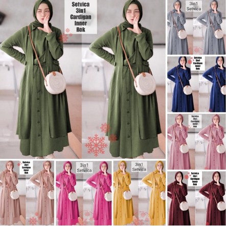 Umi Set 3 in 1 Matt Babytery CBaju Suit Ori Muslim Women One Set ...