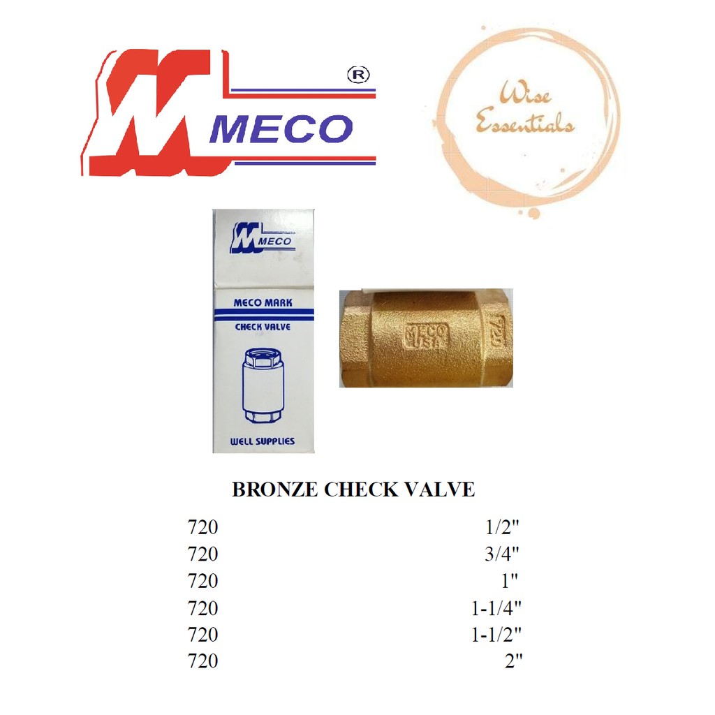 MECO Bronze Check Valve | Shopee Philippines