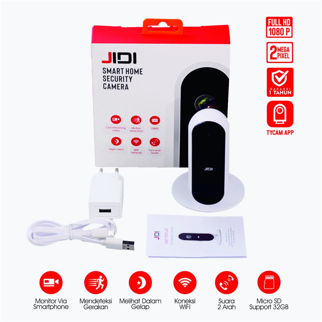 Jidi JH06N CCTV IP Smart WIFI Home Camera 1080P [TYPECAM] | Shopee ...