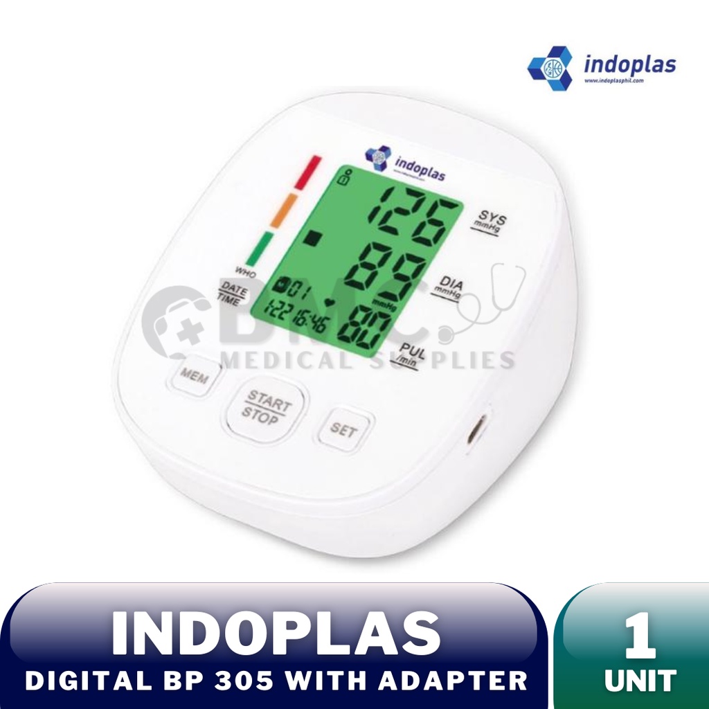 Indoplas Automatic Blood Pressure Monitor Micro USB Powered BP305 ...
