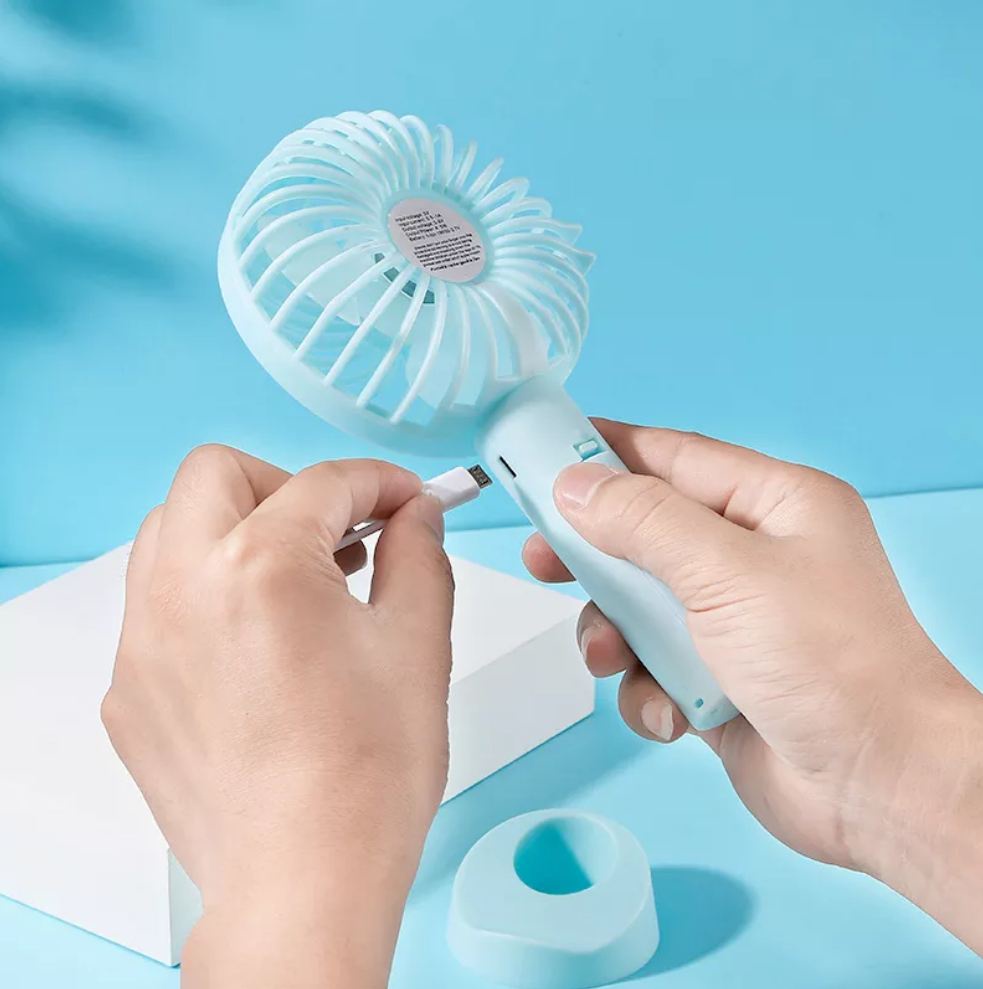 N9 Rechargeable Portable Usb Hand Held Fan With Phone Stand | Shopee ...