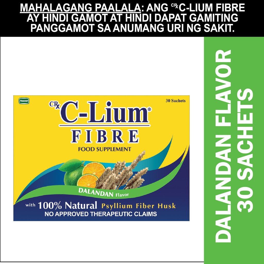 C-Lium Fibre (Psyllium Fiber) Husk Dalandan Flavor 30 Sachets | Shopee ...