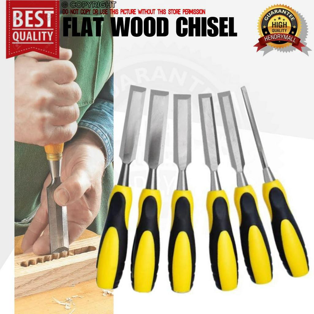 IRON KNIGHT WOOD CHISEL Hand Shank Woodworking Chisel Flat (1, 3/4, 5/8 ...
