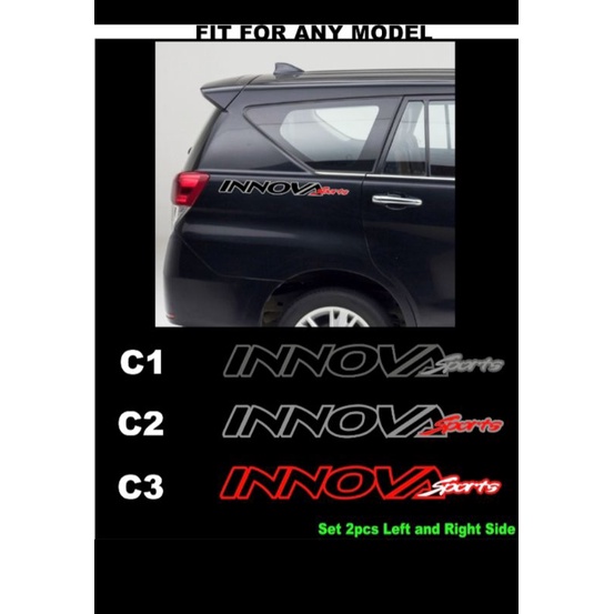 Innova Sports Toyota Side Body Sticker Design 2pcs set | Shopee Philippines
