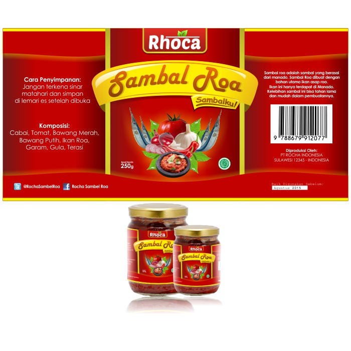 Chromo Sambal Sticker Label (Free Design) | Shopee Philippines