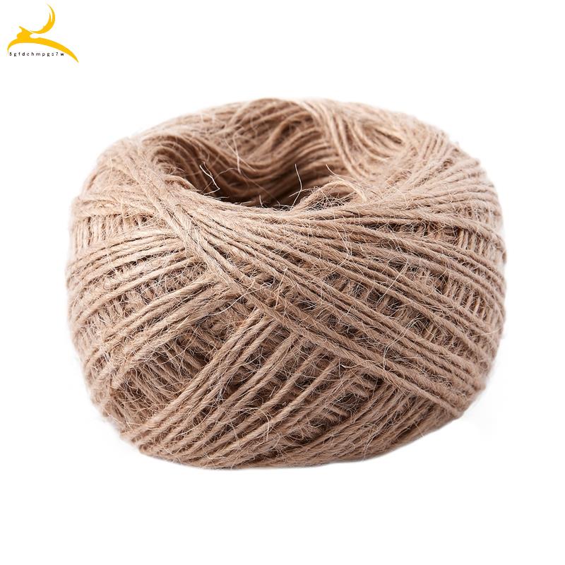 100 Meter - Natural Textured Hessian Jute Twine String 1mm | Shopee ...