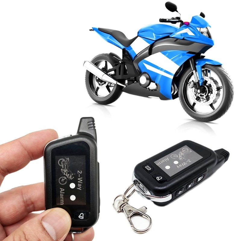 Two Way Motorcycle Alarm System Anti-theft Alarm Systems with Remote ...