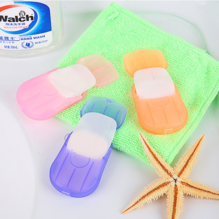 20Pcs/Box Mini Disposable Soap slice Portable Soap Paper Outdoor Travel ...