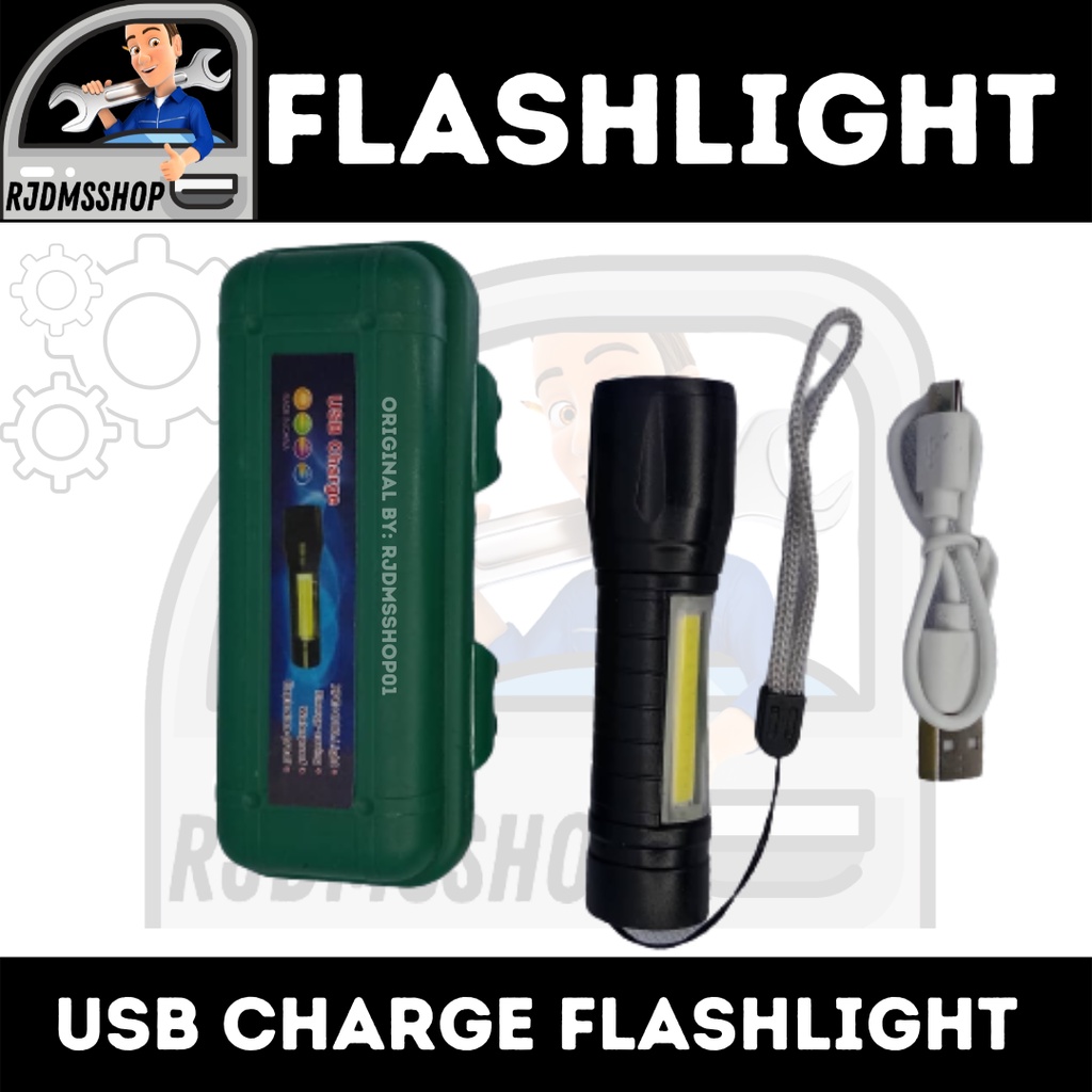 Rjdmsshop01 Flashlight Rechargeable With Case Flashlight For Everyday ...