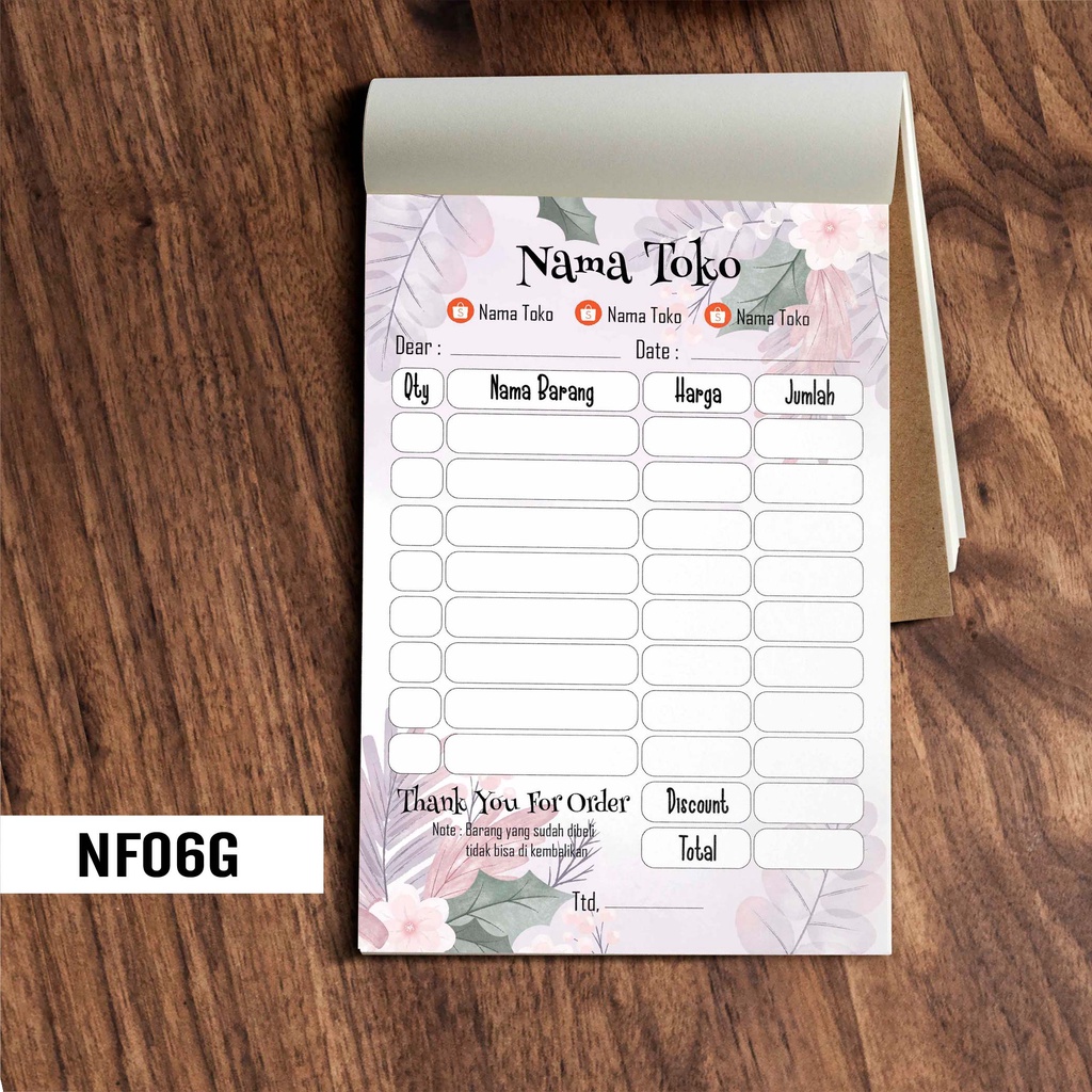 Hanabi Invoice/Note/Invoice/Custom Receipt 1 2 3 ply NF06E | Shopee ...