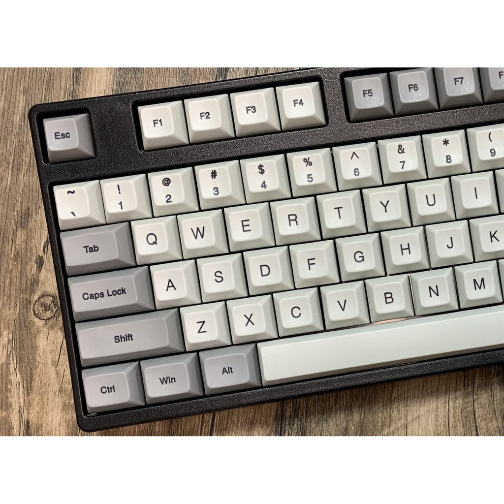 Keycap White Gray Retro large beautiful font DSA profile material thick ...