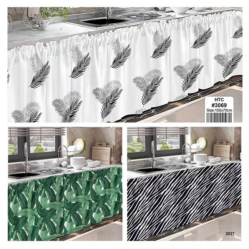Lababo Curtain Kitchen Sink Curtain Ins style 70cm*150cm | Shopee ...