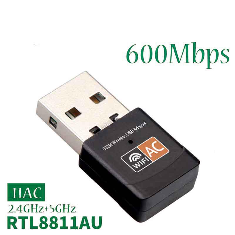 802.11AC 600Mbps AC 5GHZ 2.4Ghz Wireless USB Adapter AC600 Dual Band ...
