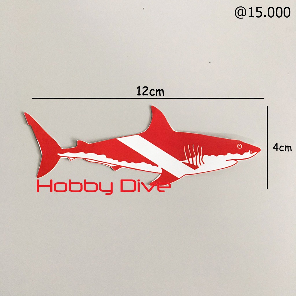 Sticker Shark Dive Flag Accessories Sticker Diving HD-030 | Shopee ...