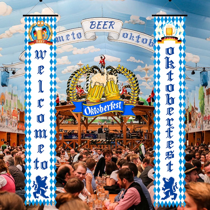 FANGLELAND Summer Oktoberfest Windsock Flag Beer Carnival Theme Party ...